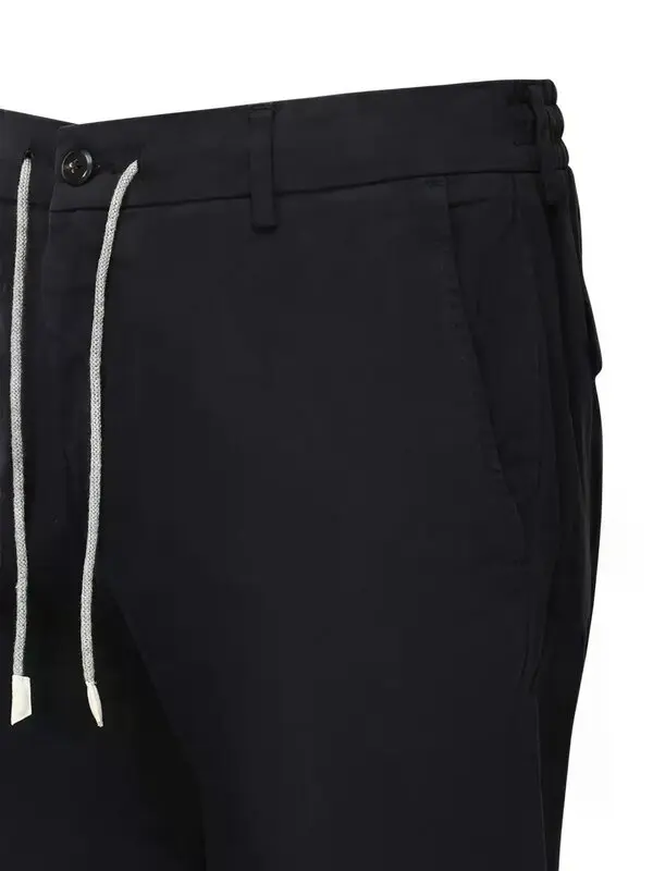Eleventy Drawstring-waist Tapered Trousers