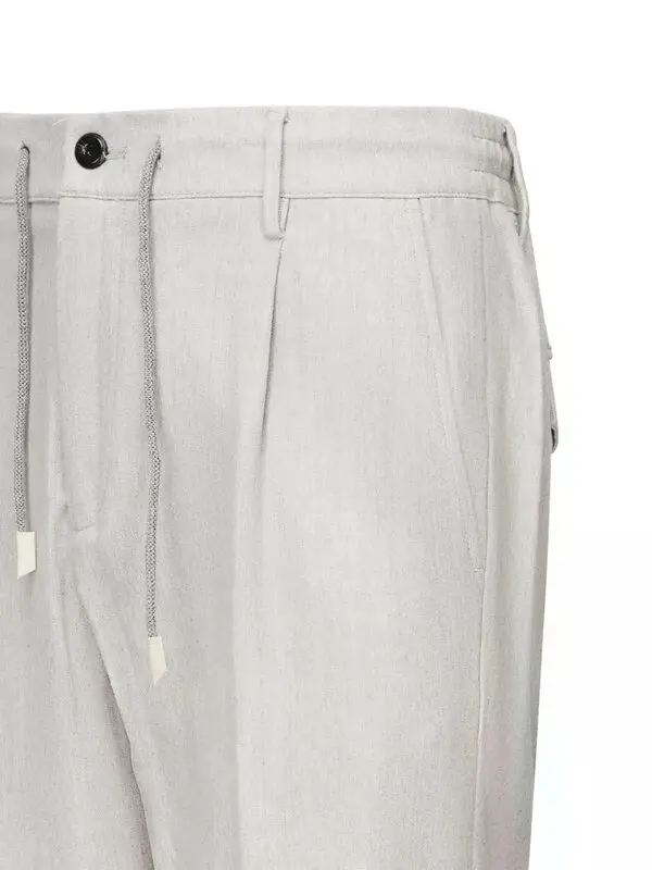Eleventy Pleated-front Drawstring Trousers