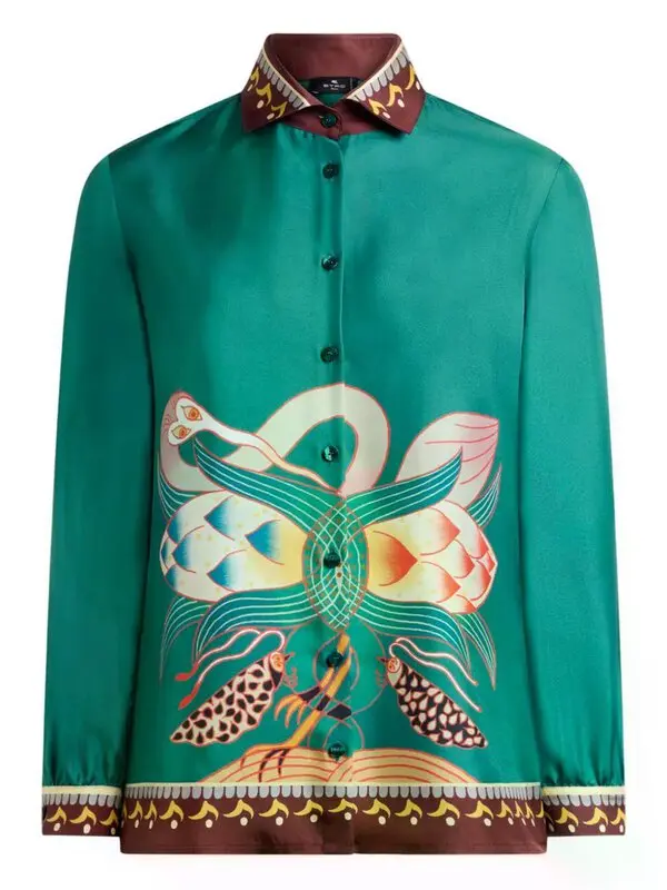Etro Abstract-print Silk Shirt