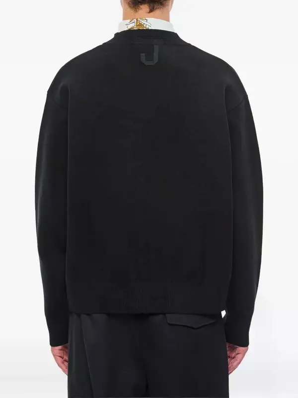 Jacquemus V-neck Ribbed Cardigan - Black