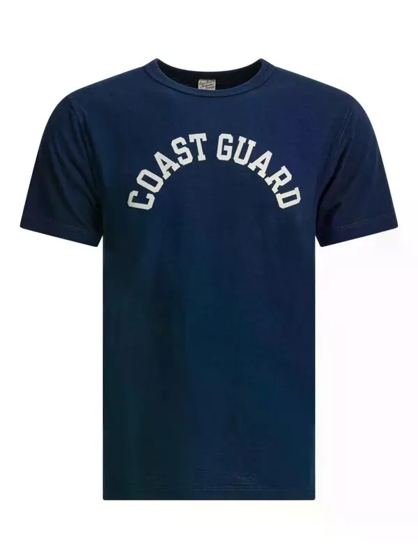 BUZZ RICKSON'S Coast Guard Cotton T-shirt - Blue