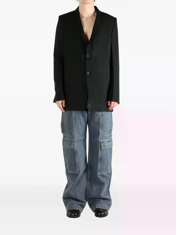 Rick Owens Three-button Back-strap Jacket
