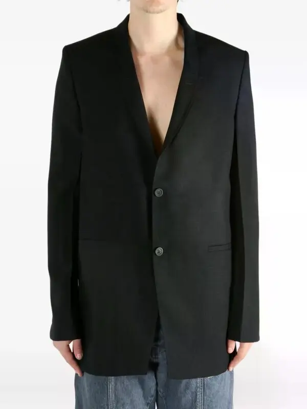 Rick Owens Three-button Back-strap Jacket