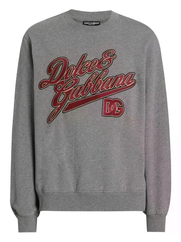 Dolce & Gabbana Logo-embroidered Sweatshirt - Grey