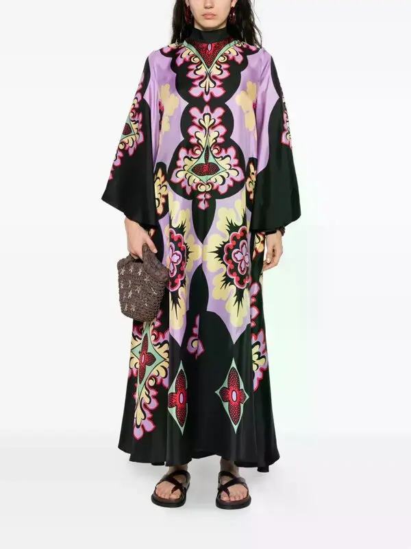 La DoubleJ Printed Silk Maxi Dress