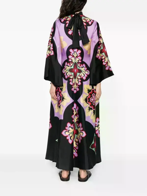 La DoubleJ Printed Silk Maxi Dress