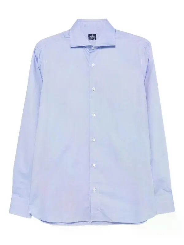 TRUZZI Button-down Cotton Shirt - Blue