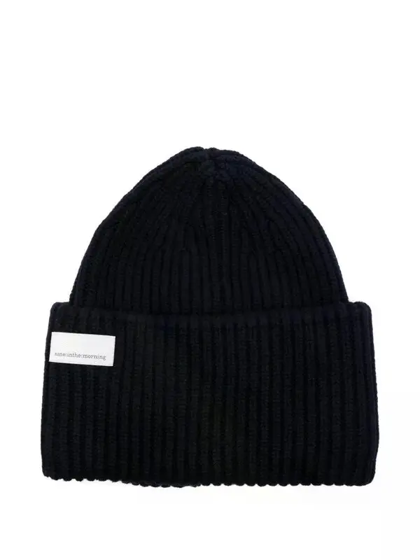 NINE:INTHE:MORNING Ribbed Wool Beanie - Blue