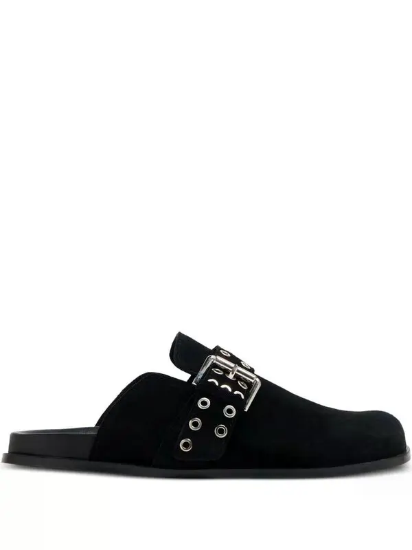 ALOHAS Halia Eyelet-embellished Mules - Black