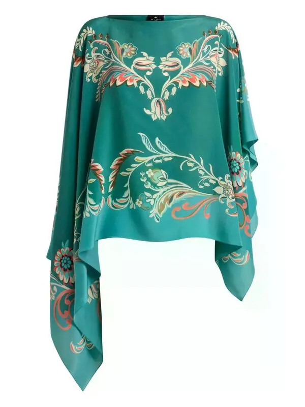 Etro Daffodil-motif Asymmetric Top