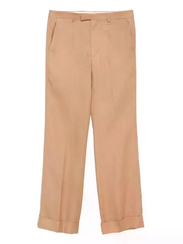 Valentino Garavani Cuffed-hem Tailored Trousers - Brown