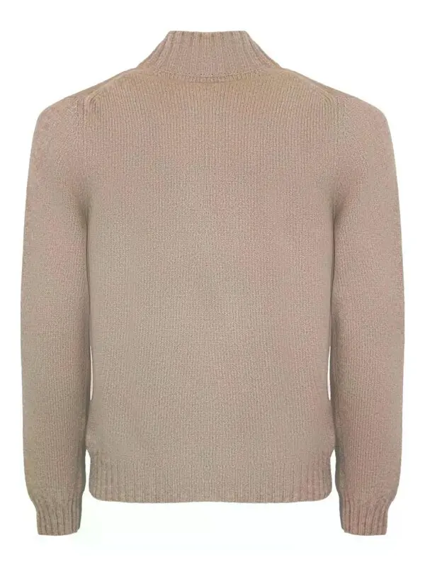 Fedeli Ribbed-trim Wool-cashmere Blend Turtleneck Sweater - Neutrals