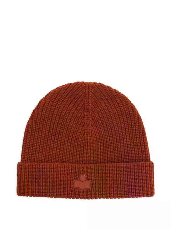 Isabel Marant Ribbed Beanie With Logo - Red