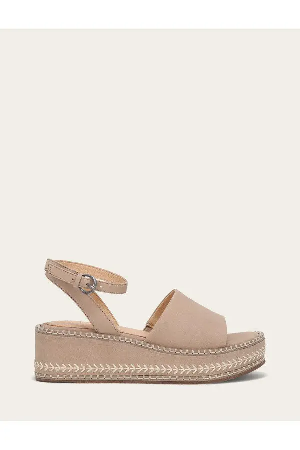 Frye Ankle Strap Platform Wedge Sandals