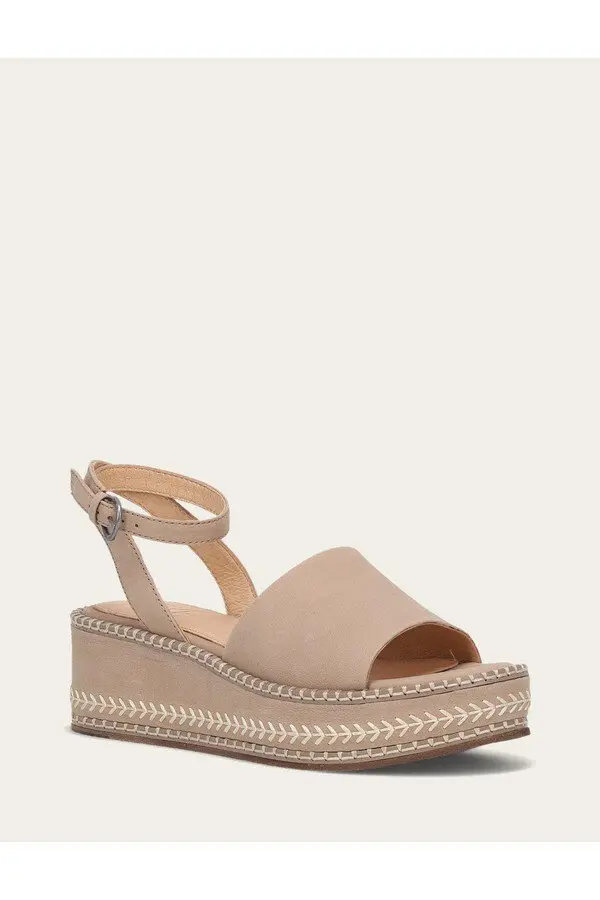 Frye Ankle Strap Platform Wedge Sandals