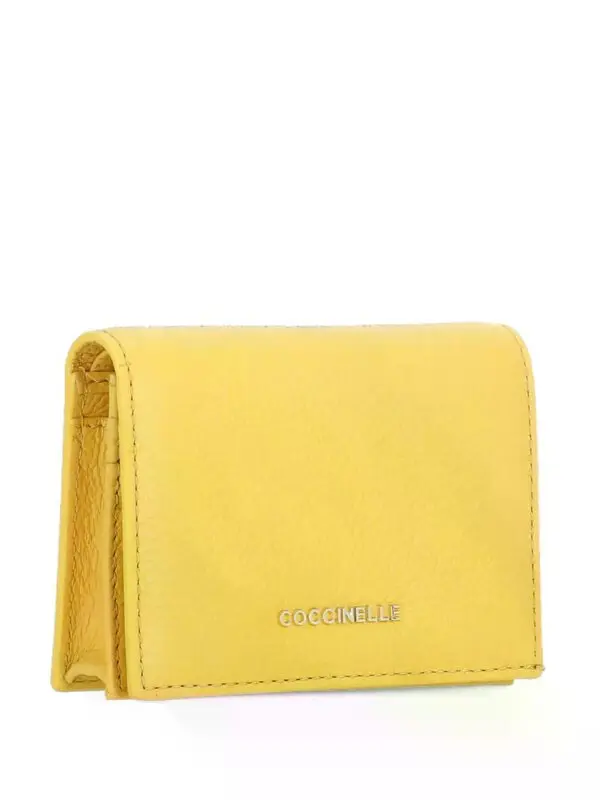 COCCINELLE Pebbled Leather Wallet - Yellow