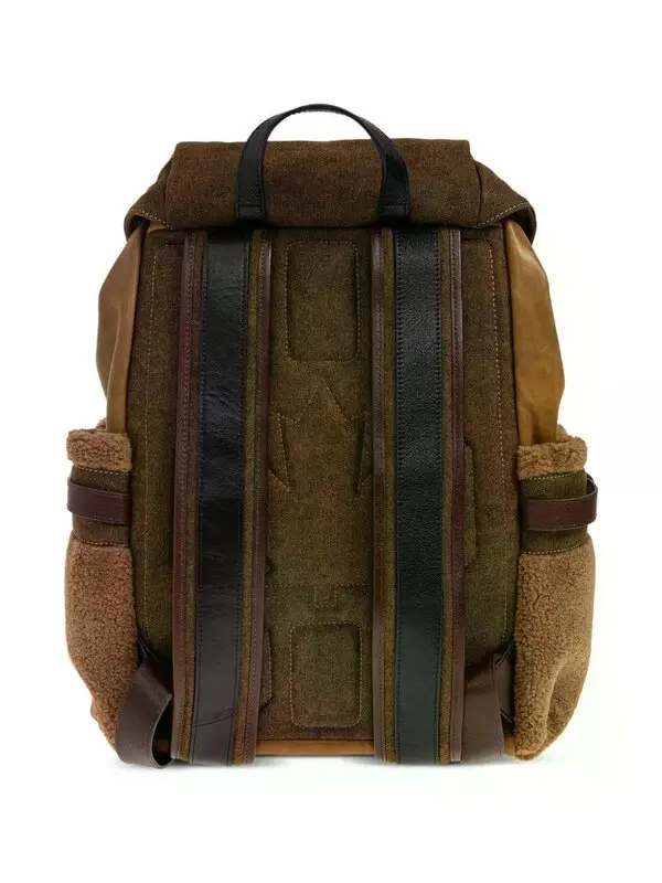 Dsquared2 Leather-trimmed Canvas Backpack