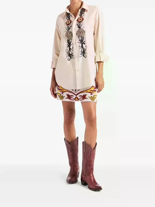 La DoubleJ Embellished Cotton Shirt