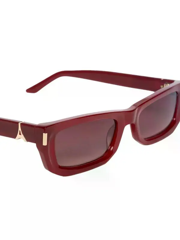 Manière De Voir Milan Curved-frame Sunglasses - Red