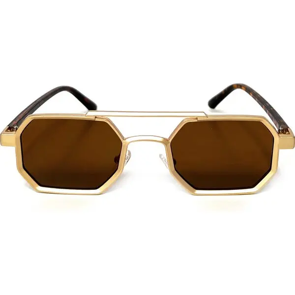 YOUZEY Octagon Sunglasses - Brown