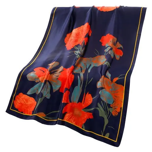 YOUZEY Koi Pond Floral Scarf - Blue