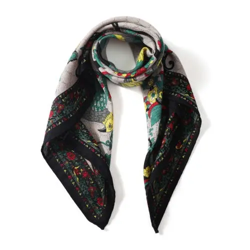 YOUZEY The Lark Scarf - Black/green