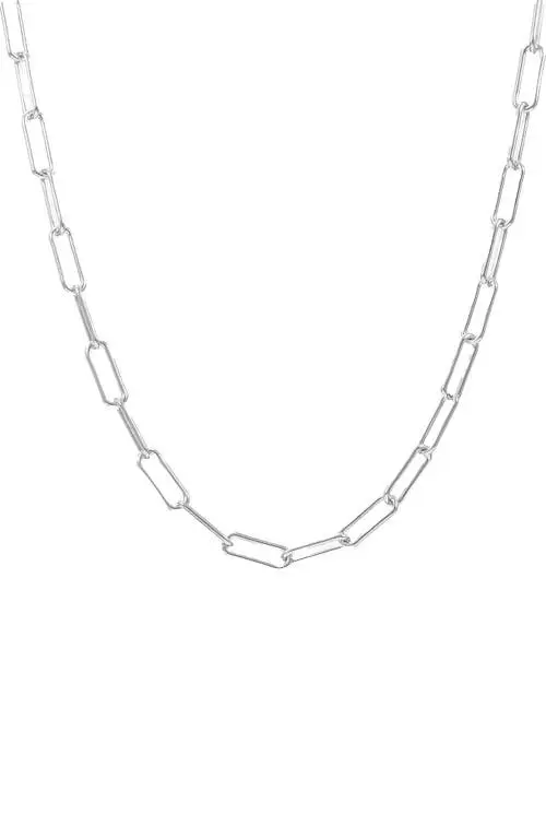 BEARFRUIT JEWELRY Sterling 18k Plated Amelia Chain Necklace - Silver