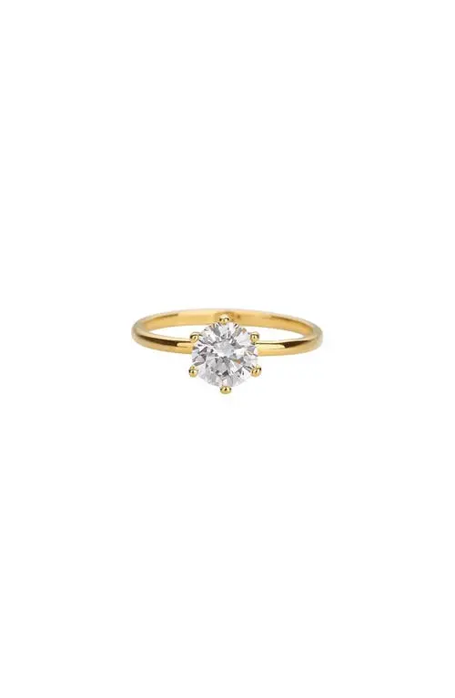 BEARFRUIT JEWELRY Sterling Sage Ring With Cubic Zirconia - Gold