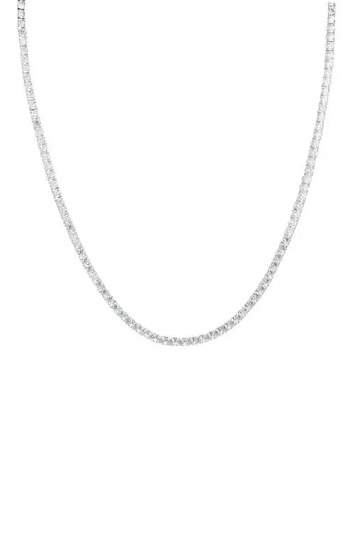 BEARFRUIT JEWELRY Sterling Cubic Zirconia Tennis Necklace - Silver