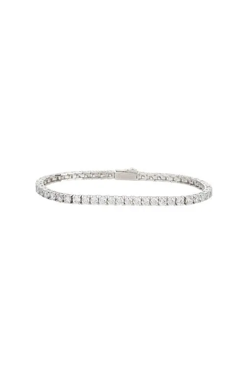 BEARFRUIT JEWELRY 18k Gold Plated Beatrice Tennis Bracelet - Silver