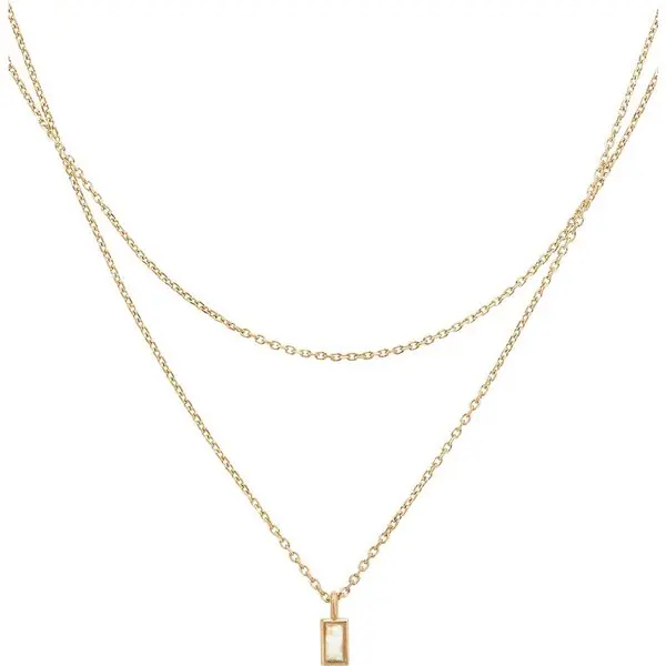 BEARFRUIT JEWELRY Sterling 18k Plated Elayna Layered Necklace - Gold