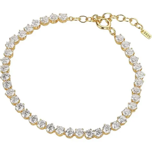 BEARFRUIT JEWELRY Sterling Silver Josephine Tennis Bracelet - Gold