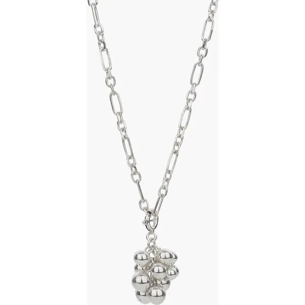 BEARFRUIT JEWELRY Sterling Isabelle Cluster Pendant Necklace - Silver