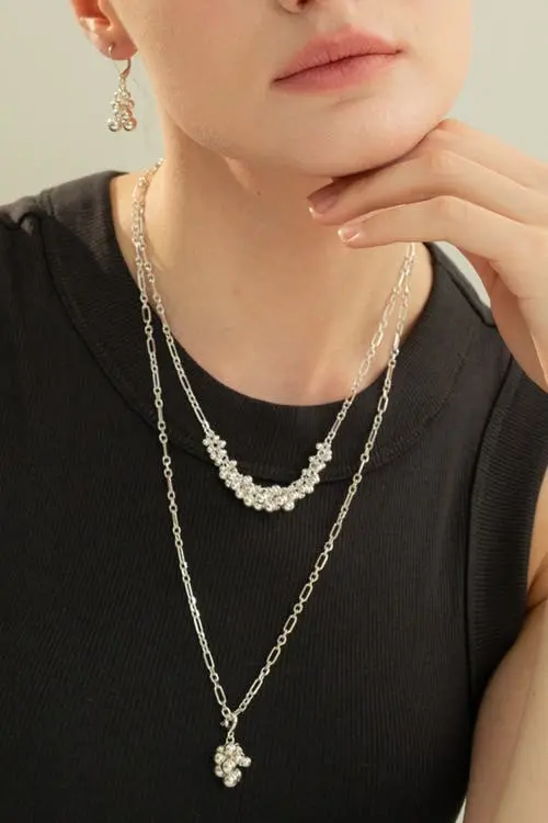 BEARFRUIT JEWELRY Sterling Isabelle Cluster Pendant Necklace