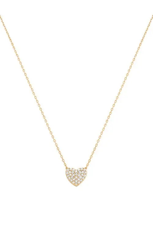 BEARFRUIT JEWELRY Sterling Crystal Heart Necklace - Gold