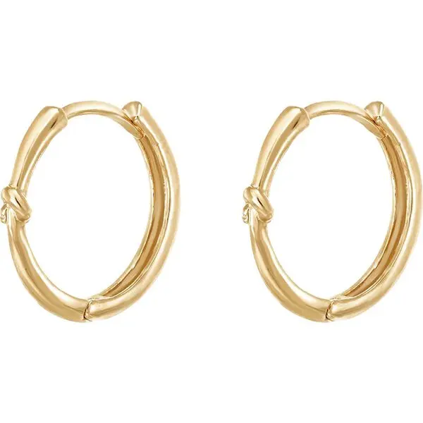 BEARFRUIT JEWELRY Sterling 18k Plated Hannah Hoop Earrings - Gold