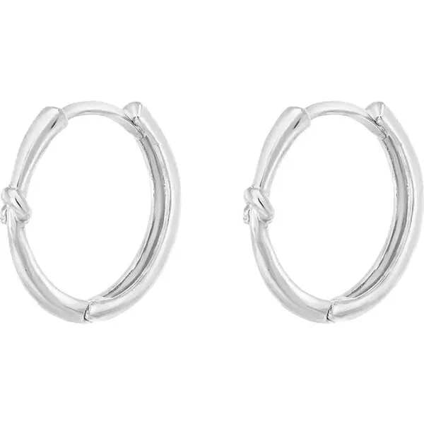 BEARFRUIT JEWELRY 18k Plated Hannah Hoop Earrings - Silver