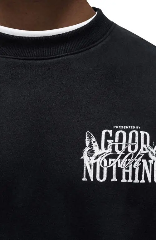 GOOD FOR NOTHING Dakota Relaxed Sweatshirt - Black