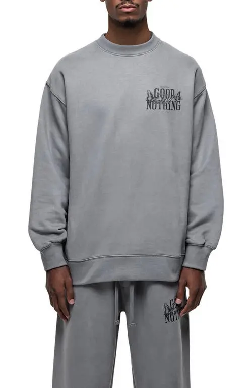 GOOD FOR NOTHING Dakota Relaxed Sweatshirt - Grey