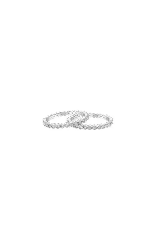 BEARFRUIT JEWELRY Sterling Celeste Tennis Ring Set - Silver
