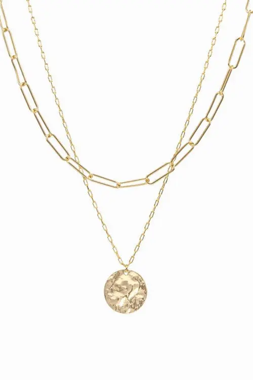 BEARFRUIT JEWELRY 14k Plated Layered Necklace - Gold