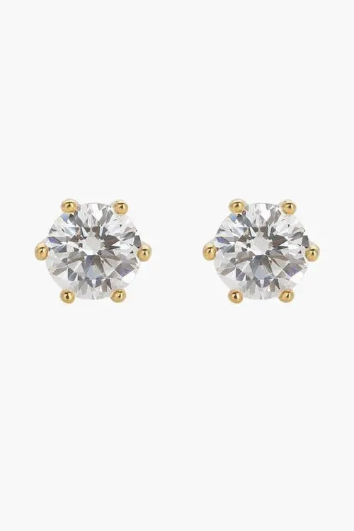 BEARFRUIT JEWELRY Estelle Stud Earrings - Gold