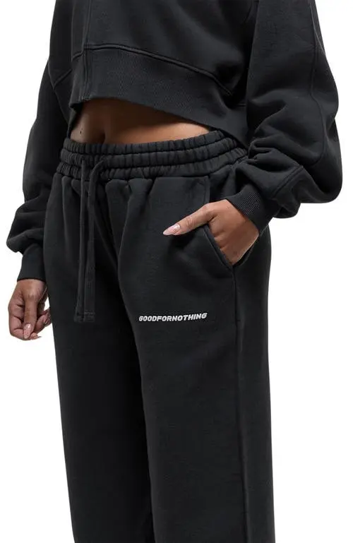 GOOD FOR NOTHING Vintage Relaxed Joggers - Black