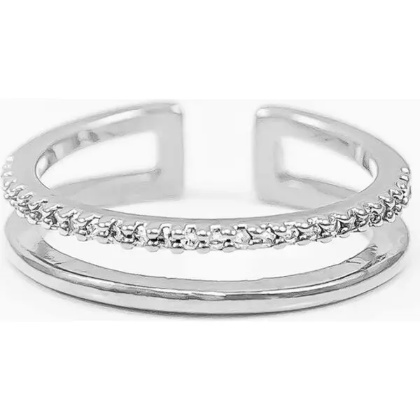 BEARFRUIT JEWELRY Grace Double Band Ring - Silver