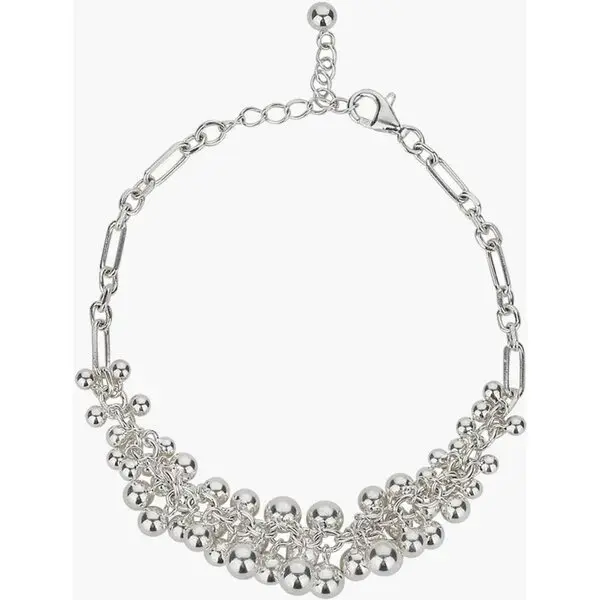 BEARFRUIT JEWELRY Sterling Vivienne Bouquet Chain Bracelet - Silver