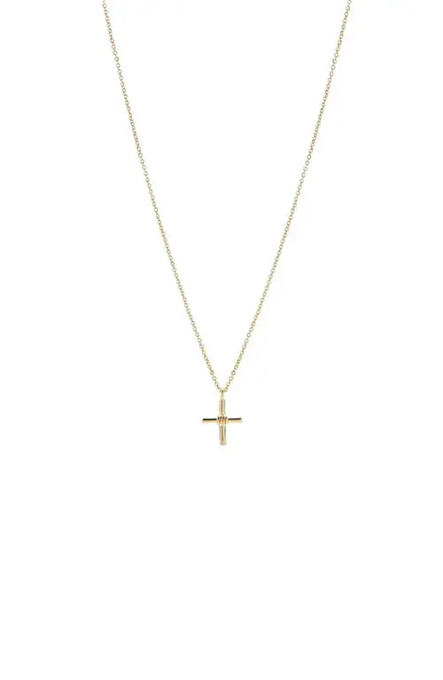 BEARFRUIT JEWELRY 14k Plated Cross Necklace - Gold