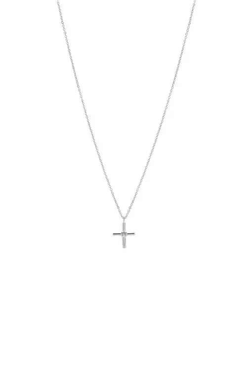 BEARFRUIT JEWELRY 14k Plated Cross Pendant Necklace - Silver