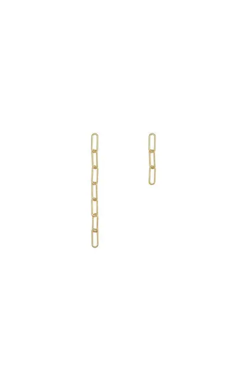BEARFRUIT JEWELRY Sterling 18k Plated Amelia Chain Earrings - Gold
