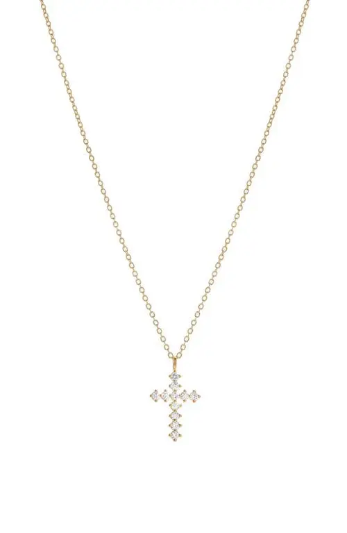 BEARFRUIT JEWELRY 14k Plated Cross Necklace - Gold