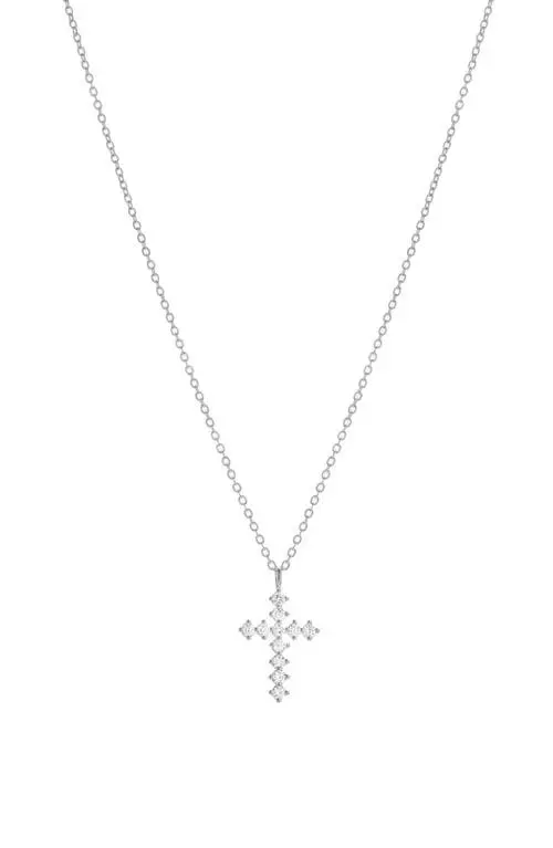 BEARFRUIT JEWELRY 14k Plated Wena Cross Pendant Necklace - Silver